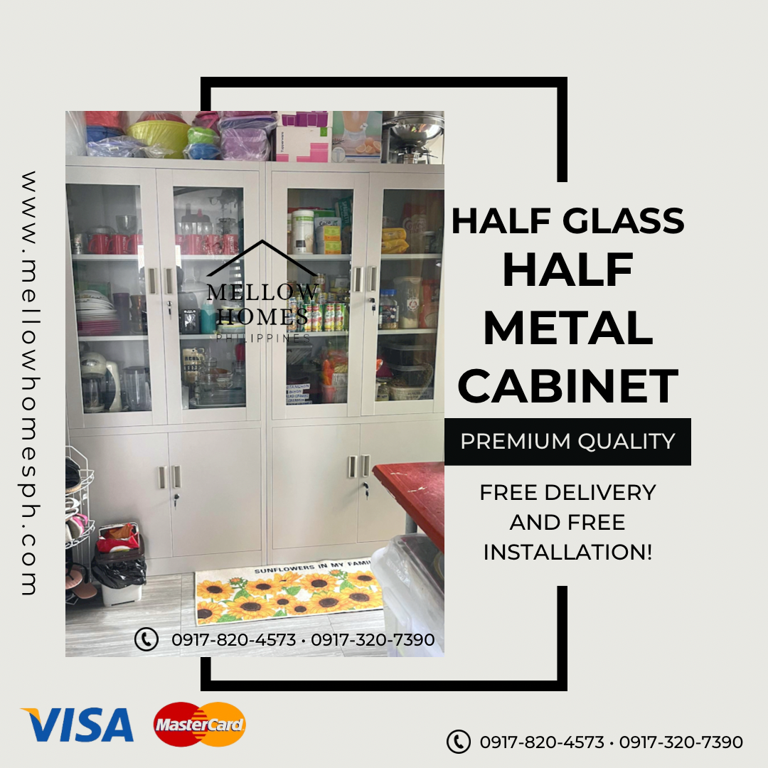 Premium Half Glass Half Metal Cabinet – mellowhomesph